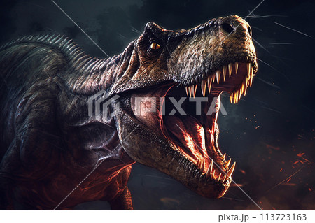 Tyrannosaurus rex. Primeval Majesty:...のイラスト素材 [113723163] - PIXTA