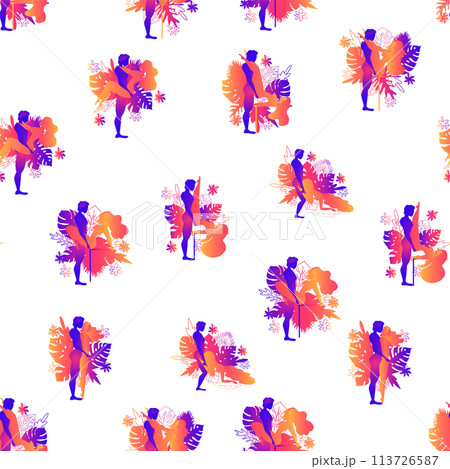 Kama Sutra, seamless pattern, design, poster,...のイラスト素材 [113726587] - PIXTA