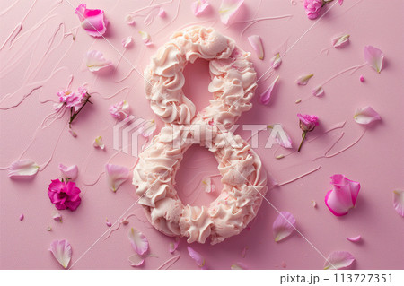 Delicious number eight ice cream treat for...のイラスト素材 [113727351] - PIXTA