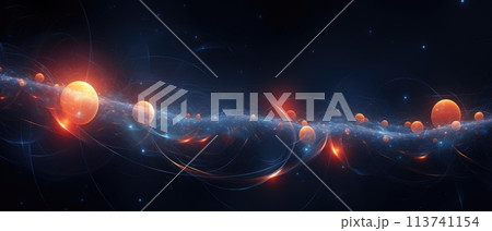 Abstract background themed on particle physics...のイラスト素材 [113741154 ...
