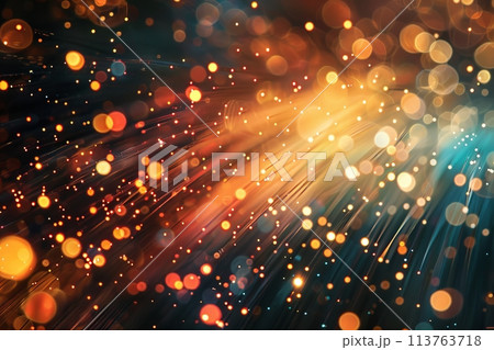 fiber optic light moving while data transfer....のイラスト素材 [113763718] - PIXTA