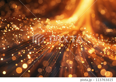 fiber optic light moving while data transfer....のイラスト素材 [113763815] - PIXTA