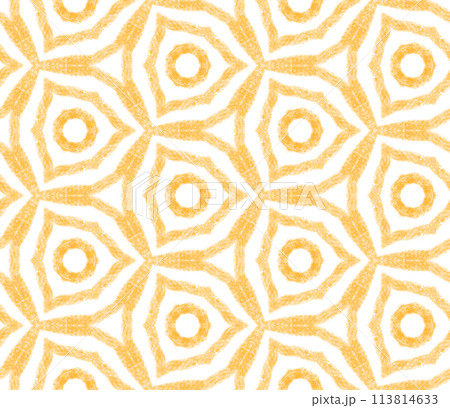 Textured stripes pattern. Yellow symmetricalのイラスト素材 [113814633] - PIXTA