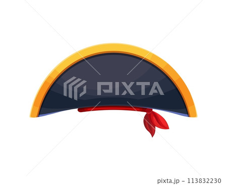 Pirate hat or corsair captain tricorn with...のイラスト素材 [113832230] - PIXTA