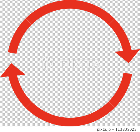 Simple rotating red arrow icon - Stock Illustration [113835025] - PIXTA