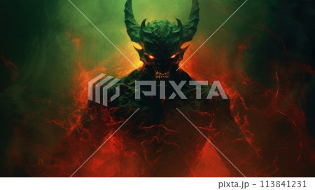 evil demon in hellのイラスト素材 [113841231] - PIXTA