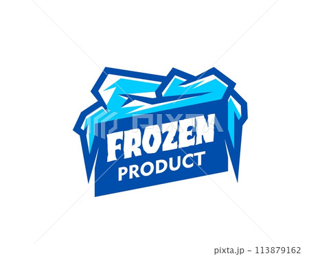 Frozen product icon, vector emblem with crisp,...のイラスト素材 [113879162 ...