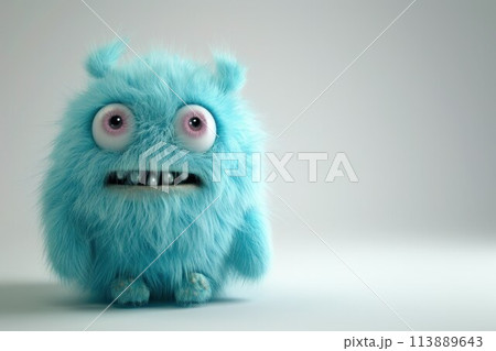 Ugly monster with a tired and depressed...のイラスト素材 [113889643] - PIXTA