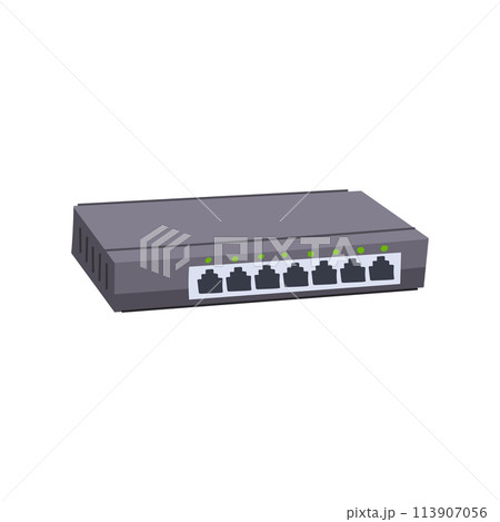 management network switch cartoon vector...のイラスト素材 [113907056] - PIXTA