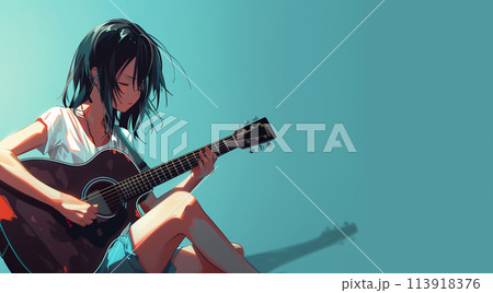 Sad Anime Girl With Guitar 3 Years Of Playing Electric Guitar| Bocchi