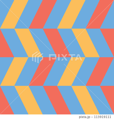 Geometric simple vibrant seamless pattern...のイラスト素材 [113919111] - PIXTA