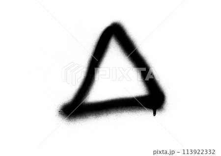 Grunge style shape. Spray painted triangle.のイラスト素材 [113922332] - PIXTA