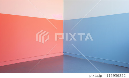Two smooth walls meeting at a corner, each...のイラスト素材 [113956222] - PIXTA
