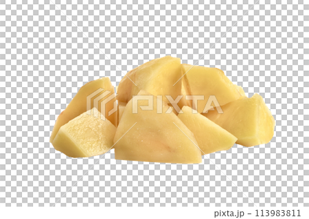 chopped potatoes isolatedのイラスト素材 [113983811] - PIXTA