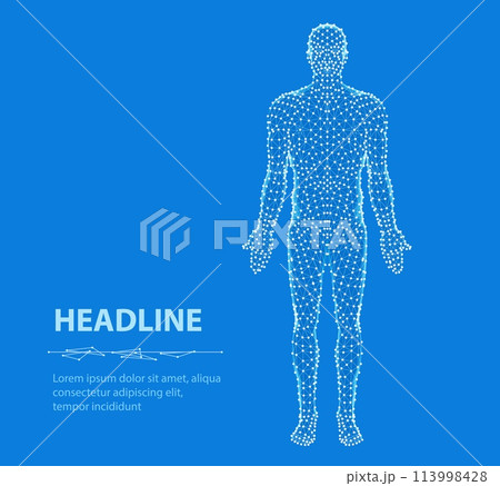 Human body. Abstract vector. Digital anatomy,...のイラスト素材 [113998428] - PIXTA