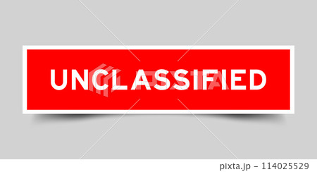 Square sticker label with word unclassified in...のイラスト素材 [114025529 ...