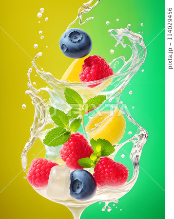 falling fruits illustrationのイラスト素材 [114029456] - PIXTA