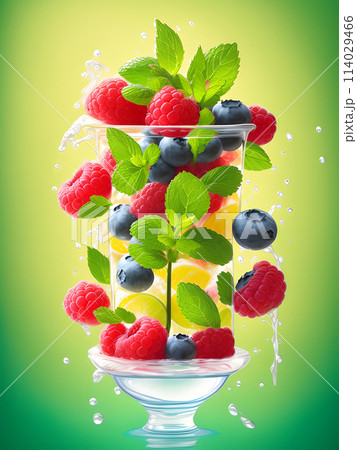falling fruits illustrationのイラスト素材 [114029466] - PIXTA