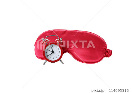 PNG, Alarm clock and sleep mask, isolated on...の写真素材 [114095516] - PIXTA