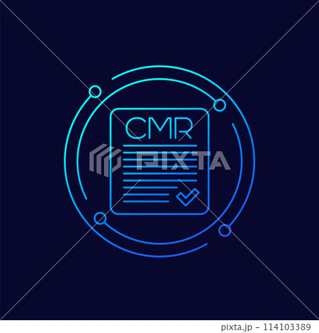 CMR document icon, linear designのイラスト素材 [114103389] - PIXTA