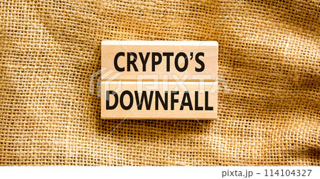 Crypto downfall symbol. Concept words Cryptos...の写真素材 [114104327] - PIXTA
