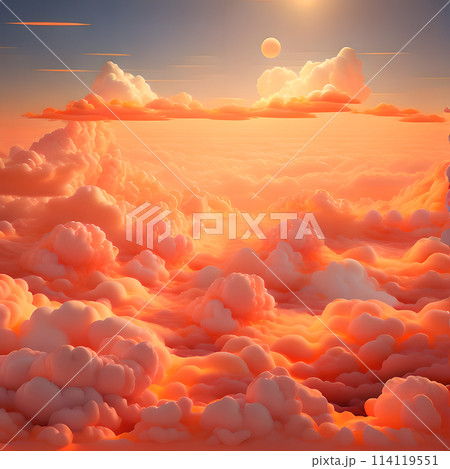 fantasy style clouds 3d Background wallpaperのイラスト素材 [114119551] - PIXTA