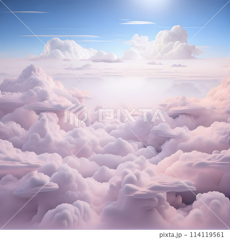 fantasy style clouds 3d Background wallpaperのイラスト素材 [114119561] - PIXTA