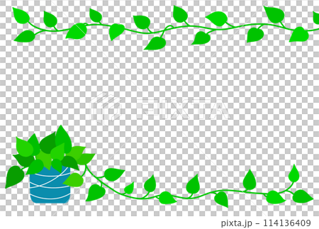 Pothos frame postcard - Stock Illustration [114136409] - PIXTA