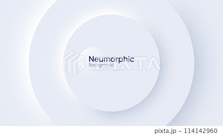 Neumorphic circular background with round...のイラスト素材 [114142960] - PIXTA