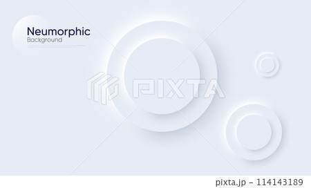 Neumorphic circular background with round...のイラスト素材 [114143189] - PIXTA