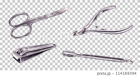 Manicure accessories. Isometric view. Metal...のイラスト素材 [114169394] - PIXTA