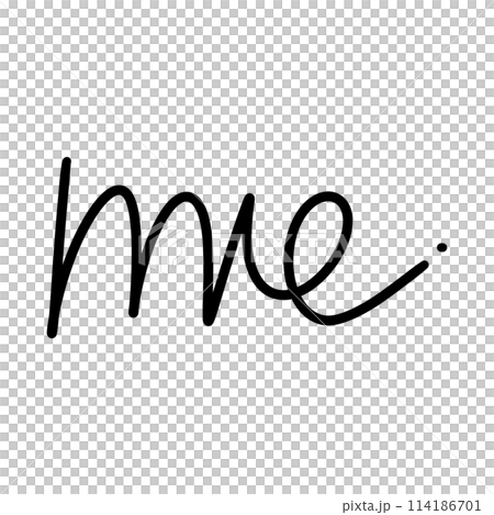 Me Handwritten Word illustration Me Hand Drawn...のイラスト素材 [114186701 ...
