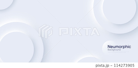 Neumorphic circular background with round...のイラスト素材 [114273905] - PIXTA