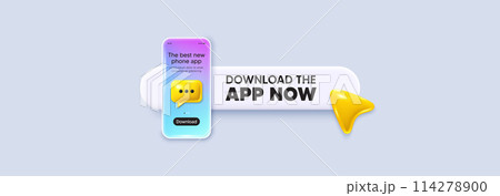 Download the app now. Search bar with download...のイラスト素材 [114278900 ...