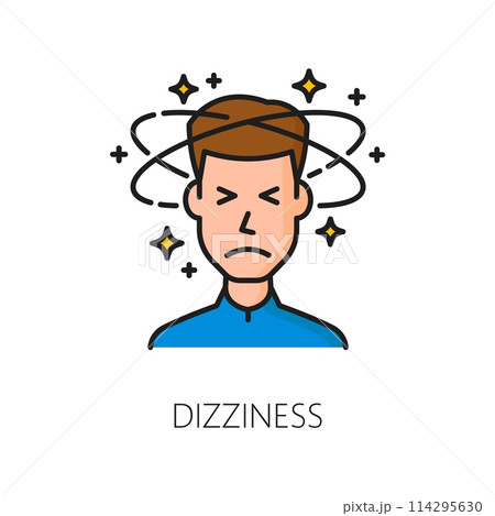 Dizziness hematology color line icon, anemia...のイラスト素材 [114295630] - PIXTA