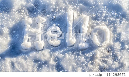 Snow Hello concept art poster.のイラスト素材 [114298671] - PIXTA