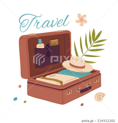 Open Suitcase Clipart