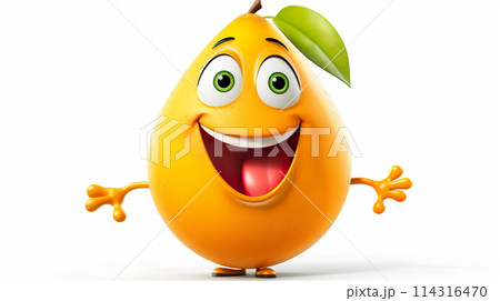 cartoons network mango fruit white background ,...のイラスト素材 [114316470 ...