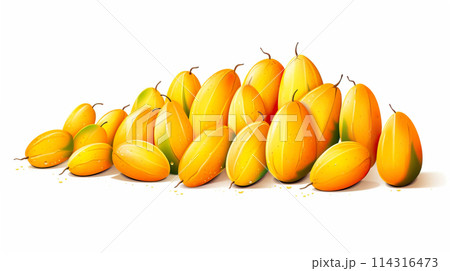cartoons network mango fruit white background ,...のイラスト素材 [114316473 ...