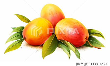 cartoons network mango fruit white background ,...のイラスト素材 [114316474 ...