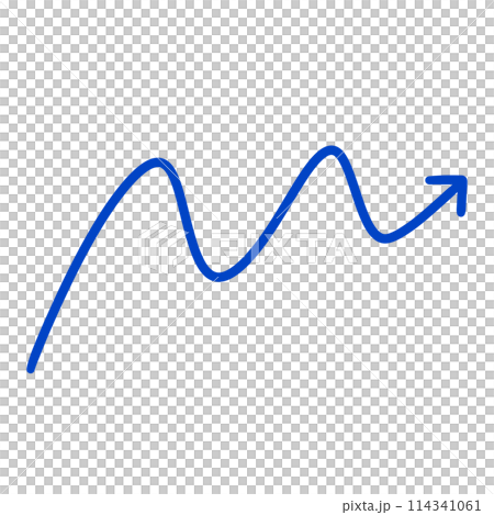 Blue Upward Arrow Blue Curved Arrow Blue Up...のイラスト素材 [114341061] - PIXTA