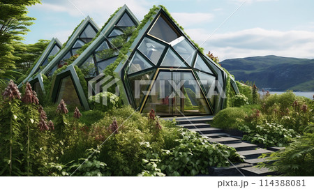 Abstract biomimetic architecture design...のイラスト素材 [114388081] - PIXTA