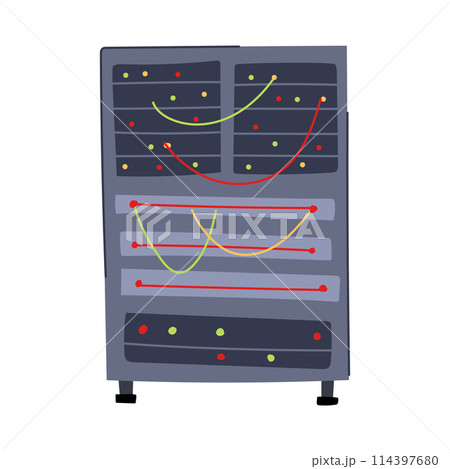 database server rack cartoon vector illustrationのイラスト素材 [114397680] - PIXTA