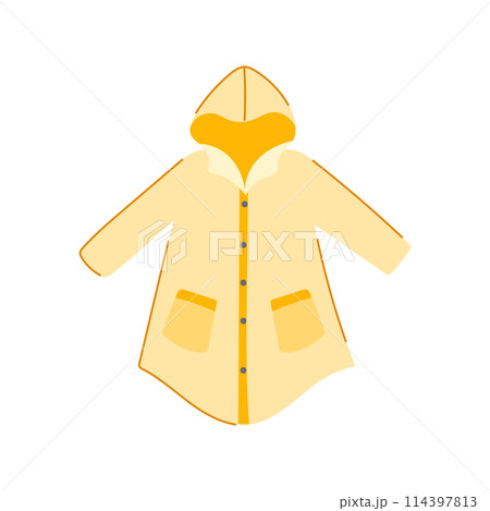 coat rain jacket cartoon vector illustrationのイラスト素材 [114397813] - PIXTA