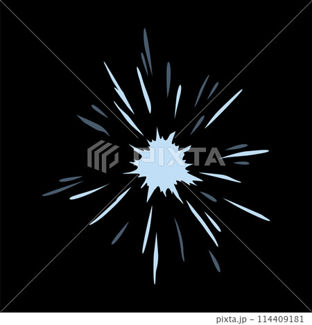 Explosion spark. Cartoon burst effect of vector...のイラスト素材 [114409181 ...