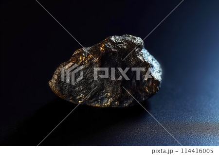 Laurite is a rare precious natural stone on a...のイラスト素材 [114416005] - PIXTA
