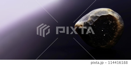 Hafnon is rare precious natural stone on black...のイラスト素材 [114416188 ...