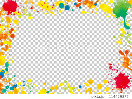 Colorful Paint Splatter Border