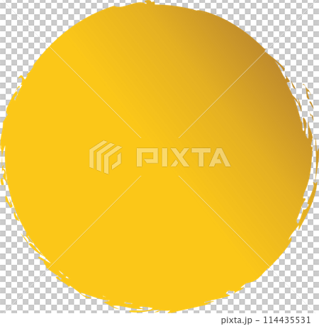Set of gold different round brush. Design elementsのイラスト素材 [114435531 ...