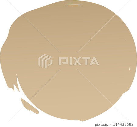 Set of gold different round brush. Design elementsのイラスト素材 [114435592 ...